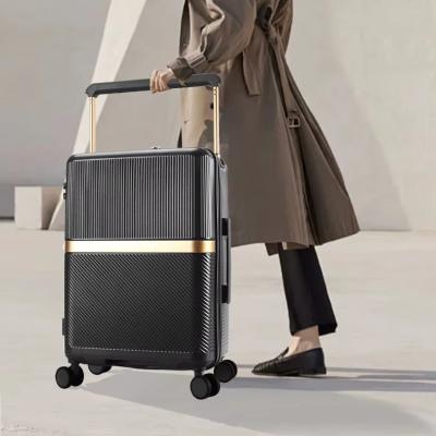 China Factory Price 20-24 Inch Unisex Hard Shell Trolley Luggage Bag Set PC Aluminum Spinner Caster Lock School Business Travelling for sale