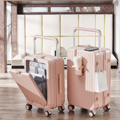 China High Quality Luxury Large TSA-Approved Suitcase with Type-C USB Charging Port Durable Lightweight Luggage with Locks for sale
