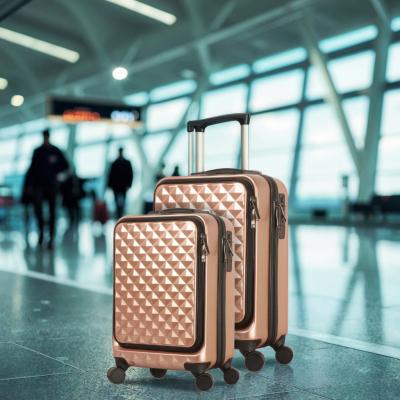 China Front Open Extra Large Trolley Bags 20IN 24IN Polycarbonate Abs Luggage for sale