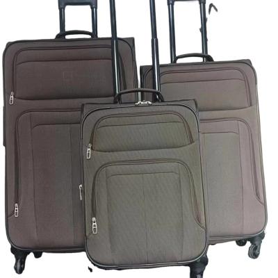 China Unisex Multi-Color Customization Soft Edge Checked Luggage Set EVA Material With Wheels for Travel by Luggage Manufacturer for sale