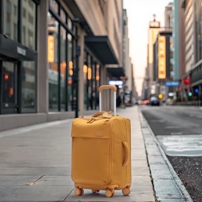 China Ultra Lightweight Nylon Carry-On Luggage Waterproof Non-Woven Suitcase with Universal Spinner Wheels Unisex Portable Design for sale