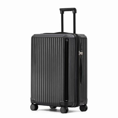 China Best Selling Multi-Function Travel Case Luggage Set Outdoors Spinner Suitcase USB Charging Port Cup Holder Aluminum PC Materials for sale