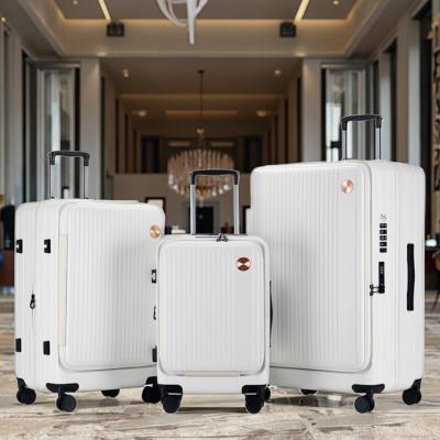 China Classic Fashion Beauty Trolley Case  Unisex 28 Inch Suitcase Expandable Three Piece for sale