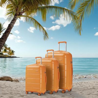 China Luxury Polypropylene Luggage Bags Zipper Closure Vintage Tsa Lock Suitcase 20in for sale