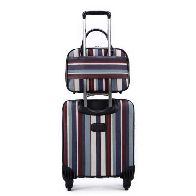 China 2 Piece Business Travel Luggage Set Leather Carry-On Suitcases with Spinner Caster Boarding Case for Meetings for sale