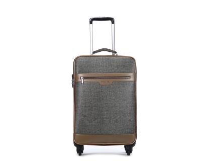 China Luxury Modern Leather Luggage Bag Trolley Water Resistant Luggage With Spinner Caster for sale