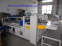 China Custom Carton Folder Gluer Machine / Semi Automatic Folder Gluer lifting gluing pressing for sale