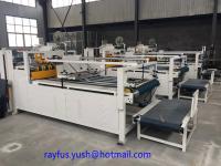 China Custom Carton Folder Gluer Machine / Semi Automatic Folder Gluer lifting gluing pressing for sale