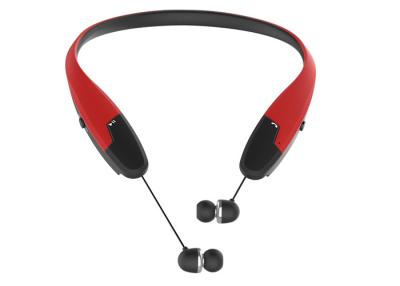 China Noise Cancelling Retractable Neckband Headphones Bluetooth V4.1 For Cellphone for sale