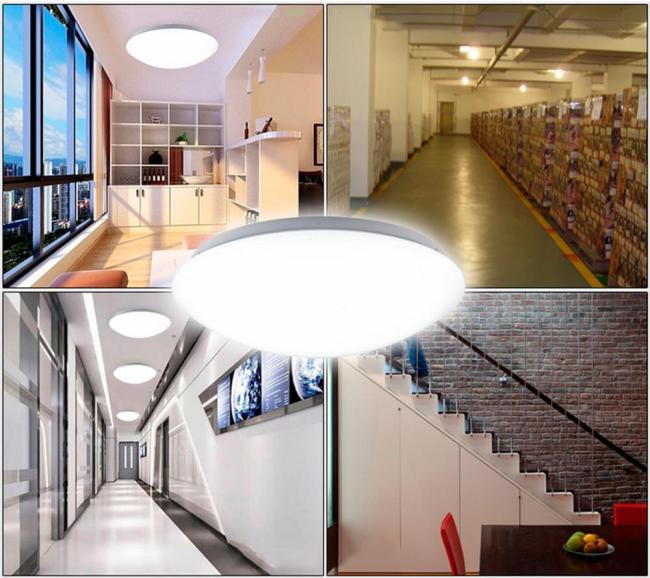 18W Microwave Motion Sensor LED Emergency Ceiling Light with Battery back-up for Corridor and Hallway