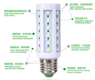 China Ultra Bright 2700k Led Corn Lamp Bulb Energy Saving E14 E27 E40 for sale