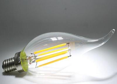 China Indoor Lighting Led Filament Lamp With Tail Glass Body Material Ac220 - 240v for sale