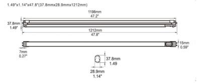 China 22W 24W  1200mm Emergency Battery Powered Integrated 4ft Led Batten Light Fixture Charing Tube for sale