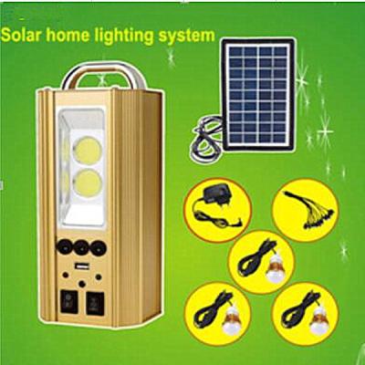 China Luz solar com bateria e conectores USB multifunção para iluminação de emergência à venda