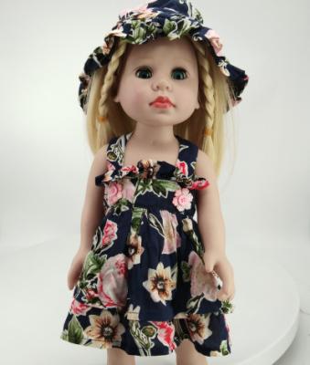 China 2018 new design fashion handmade printing chiffon dress doll clothes for 18 inch american girl doll for sale