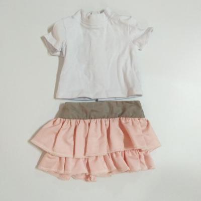 China 2018 new handmade pink princess girl doll skirt with white shirt for sale
