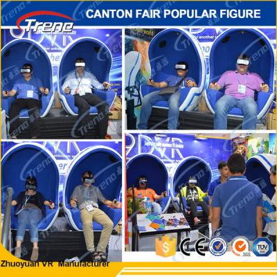 China Interactive 9D Virtual Reality Cinema 3 Seats 360 Degree Egg 6 Special Dynamic Effect for sale