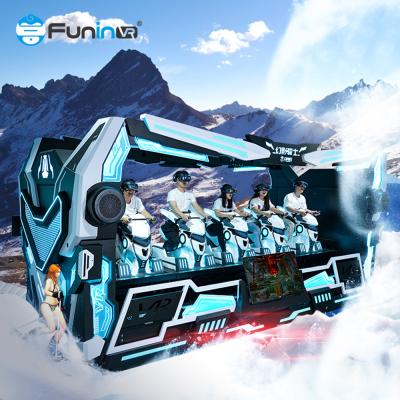 China Experimenta el futuro del entretenimiento con el simulador de 5 asientos 9D VR Dragon Rider en la plataforma de temas dinámicos extremos en venta
