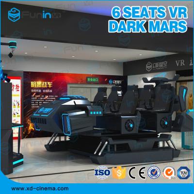 China Vr Games 6 Seats 9D Virtual Reality Simulator ISO9000 220V Multiplayer Black Appearance for sale