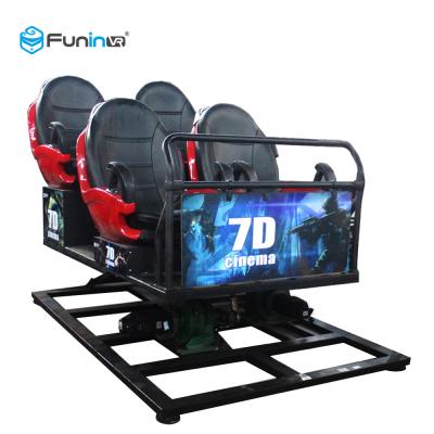 China 220V Virtual Reality 6 Seats 7d Cinema Theater Game Machines Blue , Red , Black Or Custom for sale