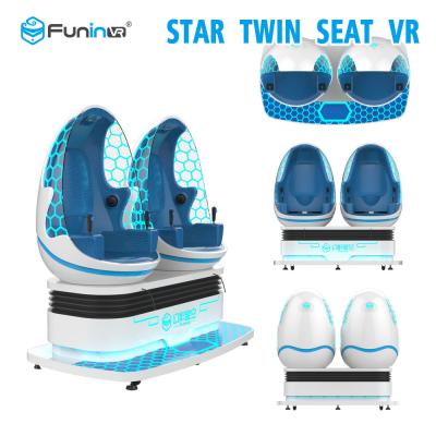China Blue 9D Virtual Reality Simulator Shooting Action Cinema 360 Degree Rotating Touch Screen HD 1080P for sale