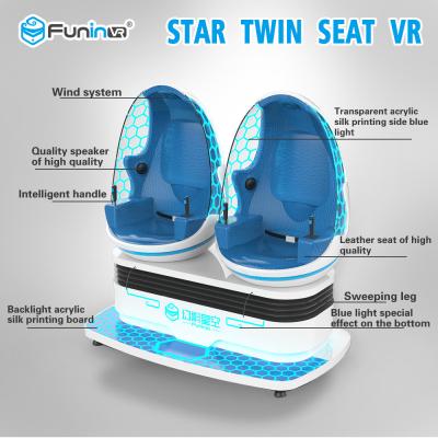China Blue 9D Virtual Reality Simulator Shooting Action Cinema 360 Degree Rotating Touch Screen HD 1080P for sale