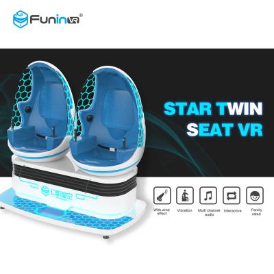 China Blue 9D Virtual Reality Simulator Shooting Action Cinema 360 Degree Rotating Touch Screen HD 1080P for sale