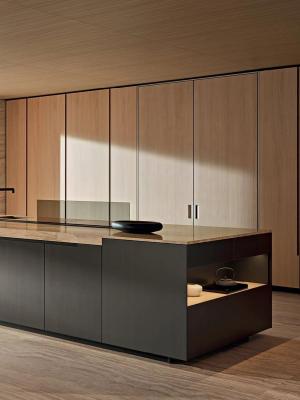 China Modern Space Saving Kitchen Cabinet Island for Small Apartment with Corner Solution Pull Pantry Design Maximize Storage Capacity for sale