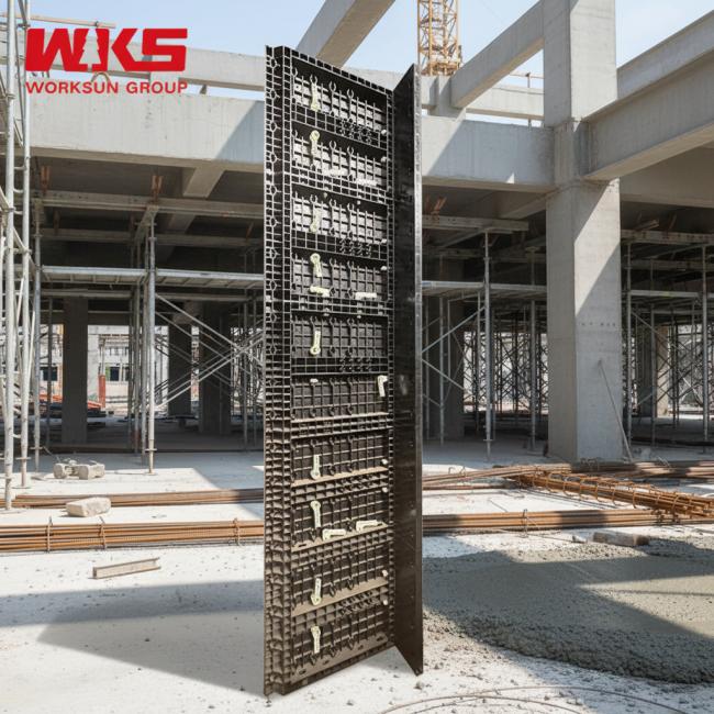 ABS Plastic Formwork System in use showing modular components and assembly