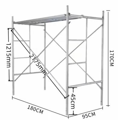 China Galvanized Frame Scaffolding System Prefabricated Steel Frame Scaffolding Sturdy for sale