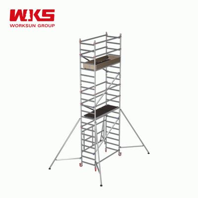 China Lightweight Aluminum Scaffold Tower with Tool-Free Assembly and Rust-Proof Construction for Easy Interior Maintenance for sale