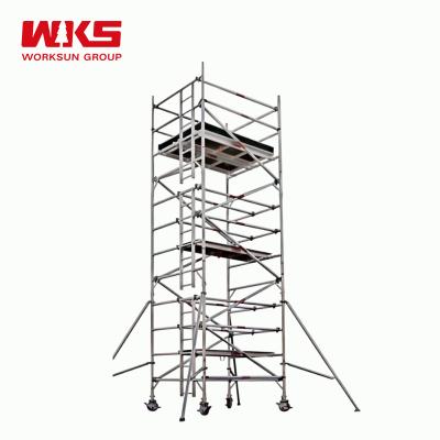 China Customized Aluminium Mobile Scaffolding Tower Prefabricated Scaffolding Tower With Wheels for sale
