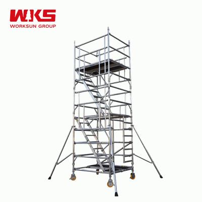 China Prefabricated Aluminium Portable Scaffold Modular Lightweight Scaffold Tower Standard Size for sale
