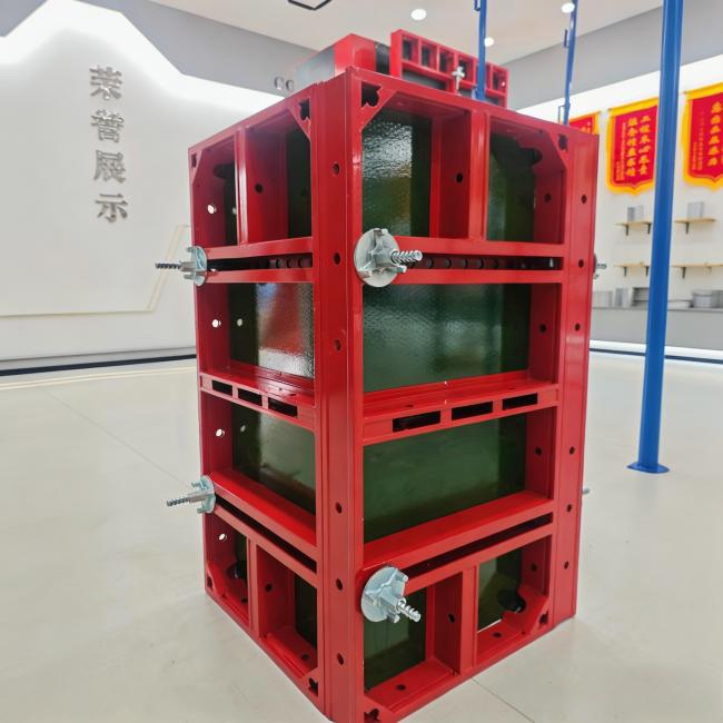 Modular aluminum frame formwork system in use