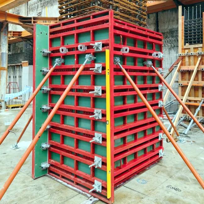 Modular steel frame formwork system in construction application