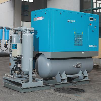 Cina compressore a vite di 22Kw 30HP per il laser che taglia 8bar 16bar 4 rotatori in 1 con l'essiccatore in vendita