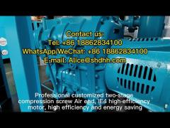 100hp 75kw Two Stage Screw Air Compressor For General Industrial Equipment