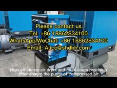 Combined Screw Air Compressor Fiber Cutting