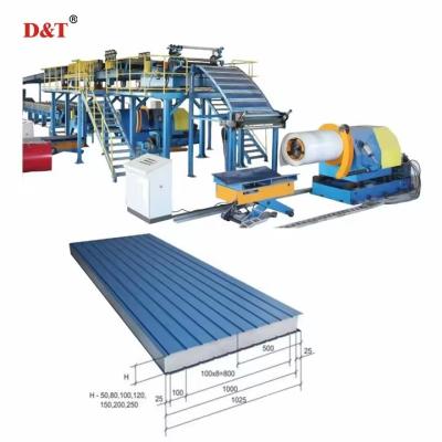 Cina EPS Sandwich Panel Roll Forming Machine/Roof Tile Production Line Automatic Rock Wool Provided Color Steel Sheet in vendita