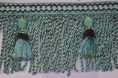 China Handmade wholesale rayon twisted tassels fringes trimmings for home curtain decoration for sale