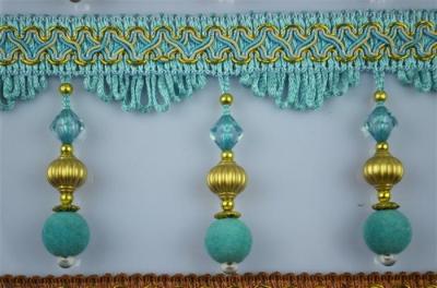 China Excellent handmade charming curtain lace accessories beaded decorative fringes tassels for sale