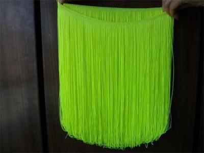 China Fluorescent green color ODM design polyester bullion fringes for costume decoration for sale