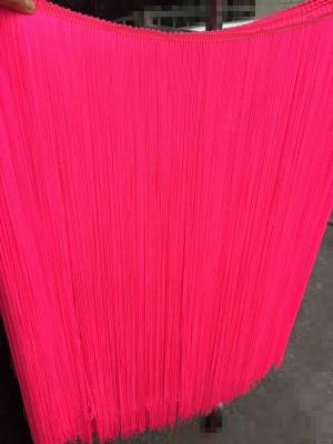 China Long pink color wholesale cheap rayon bullion fringes tassel trimming for latin dress for sale