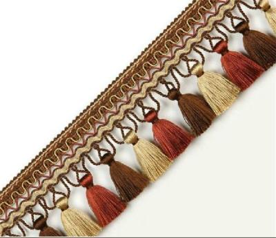 China Home textiles OEM handmade lace trimmings tassels fringes for curtain decoration for sale