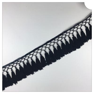 China Wholesale custom rayon fringes with tassels knotted costume trimmings for home decoration for sale
