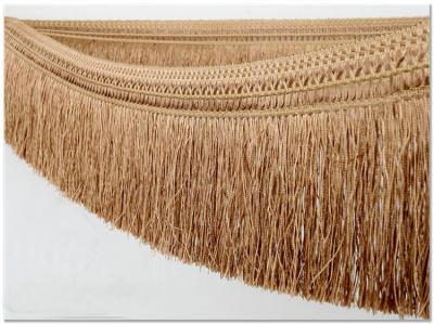 China Handmade chainette custom polyester chain tassels fringes brush for curtain decoration for sale