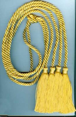 China 52 Inches two soft rayon honor cords tied-together with 4 inches tassels on both ends for sale