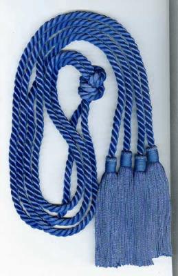 China 52 Inches two soft rayon honor cords tied-together with 4 inches tassels on both ends for sale