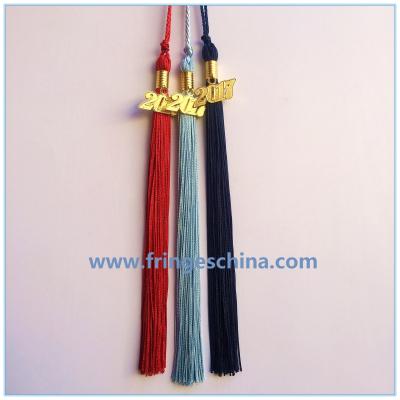 China Hot selling fluorescent multicolored fringe tassel trimming for 2017 graduation cap decoration for sale