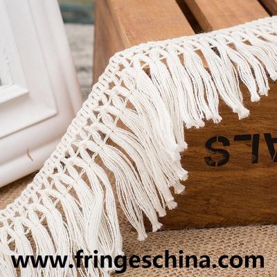 China Hot selling handmade colorful hanging ball lace cotton trimmings tassels fringes for home decoration for sale